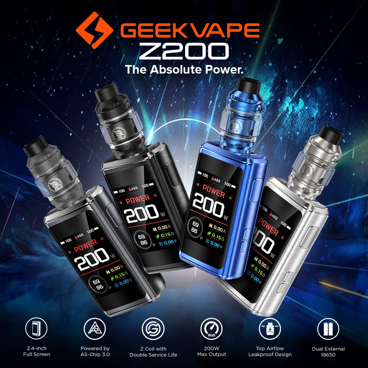 ویدیو ویپ گیک ویپ زد 200 GEEK VAPE Z200 200W | ویپ اسموک سنتر